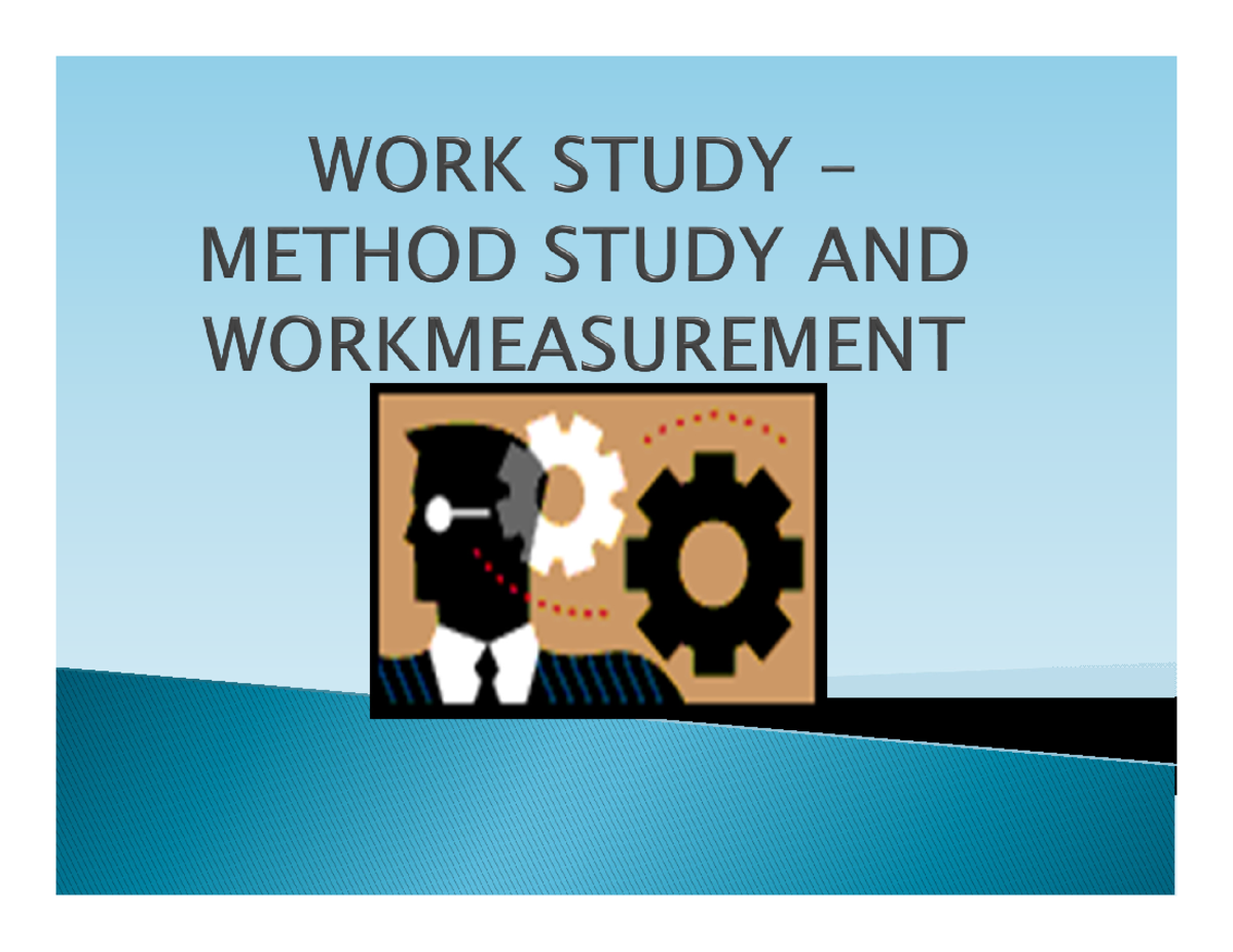 WORK Study -method study & time study all in one - Inventory Control ...