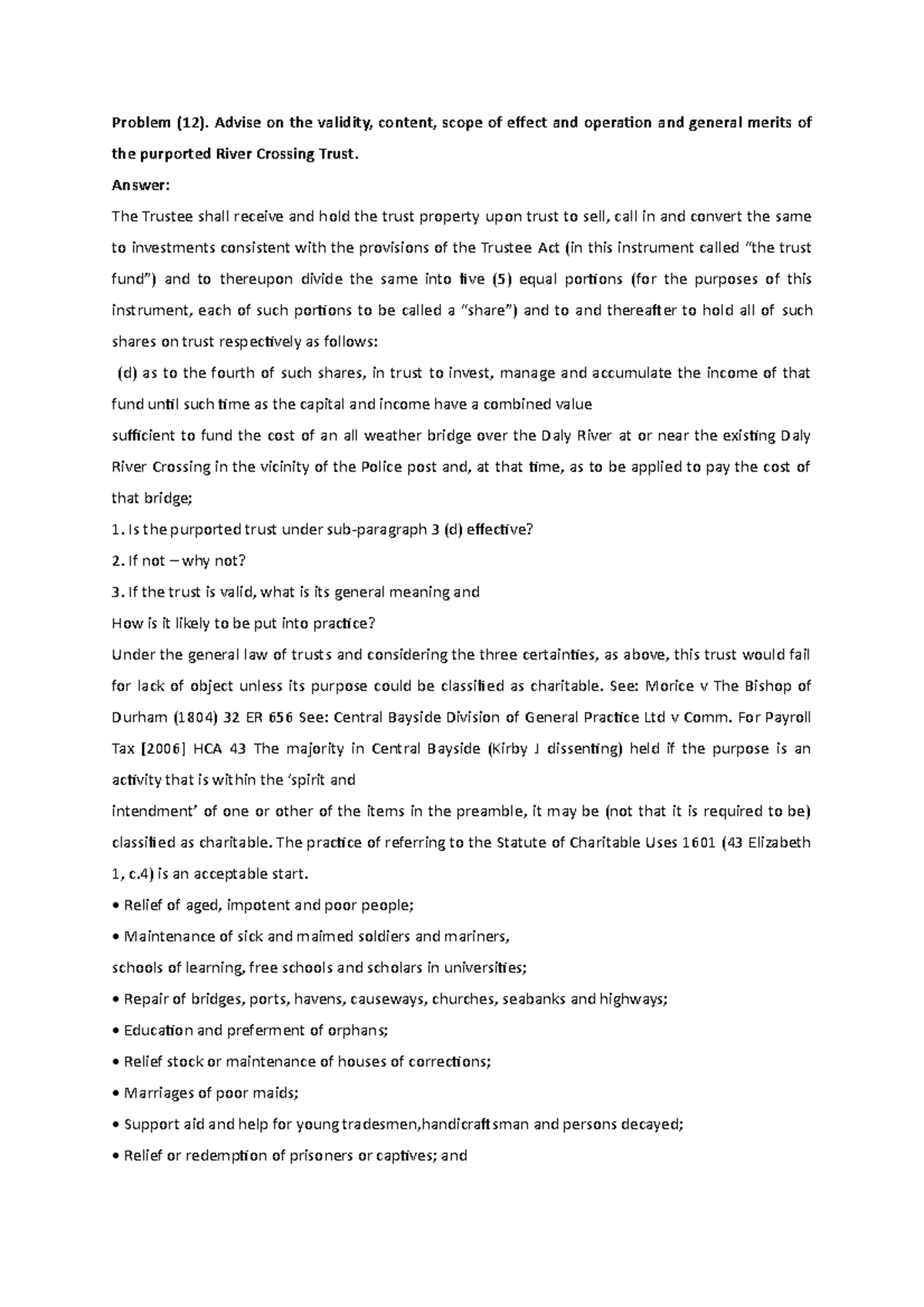 Problem Brief 2 part 12 questions and answers - Problem (12). Advise on ...