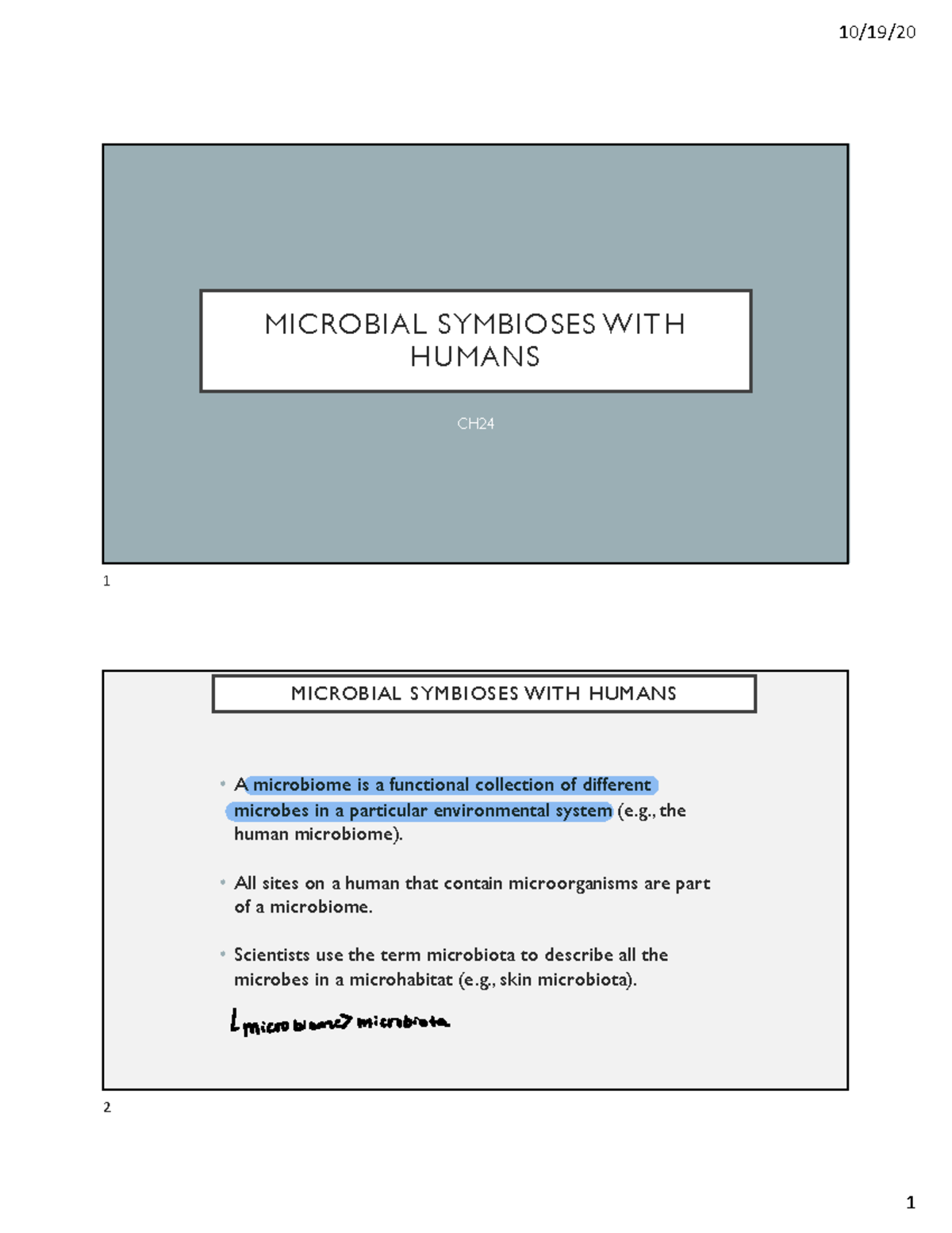 Module 10 - MICROBIAL SYMBIOSES WITH HUMANS CH ####### 1 MICROBIAL SYMBIOSES WITH HUMANS A - Studocu