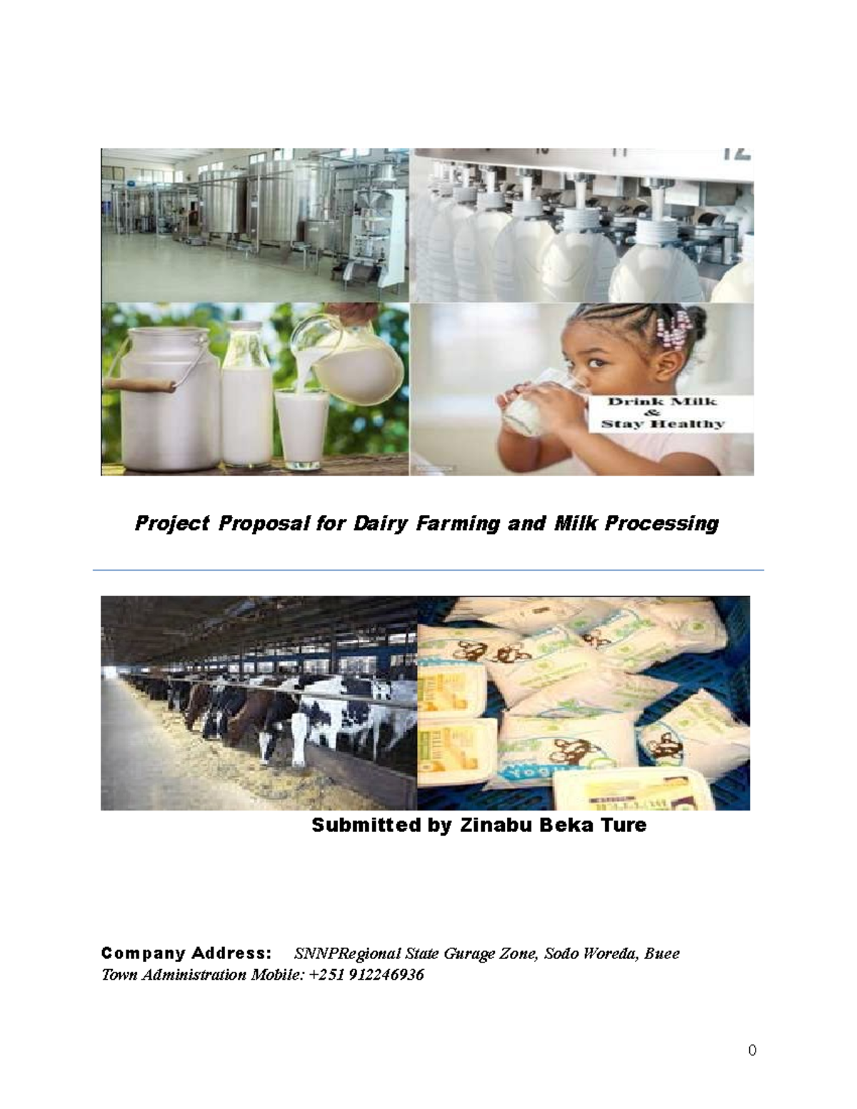 Project proposal on dairy farm - 0 Project Proposal for Dairy Farming ...