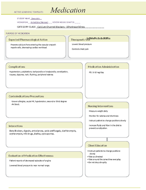 MEC Concept Map - Medication Template - 1 MEC Nursing Concept Map ...