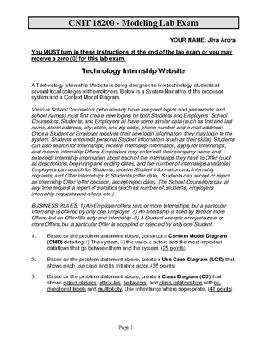 Lab 4 - Student Answers - CNIT 182 Lab 4: Activity Diagrams EXERCISES Complete the exercises ...