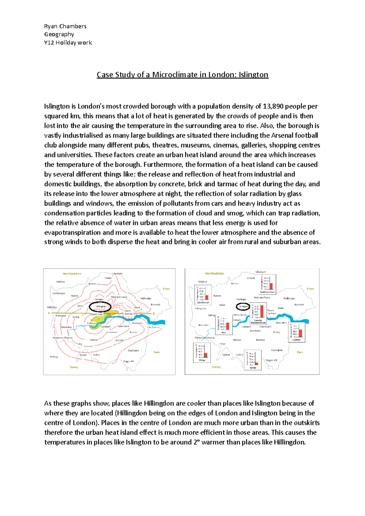 Case Study of a Microclimate in London - Also, the borough is vastly ...