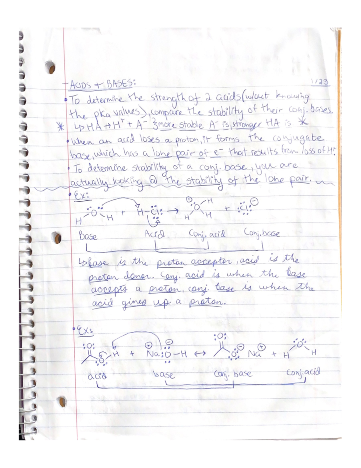 How to acid-base reactions with molecules drawn out - CHM 2210 - Studocu