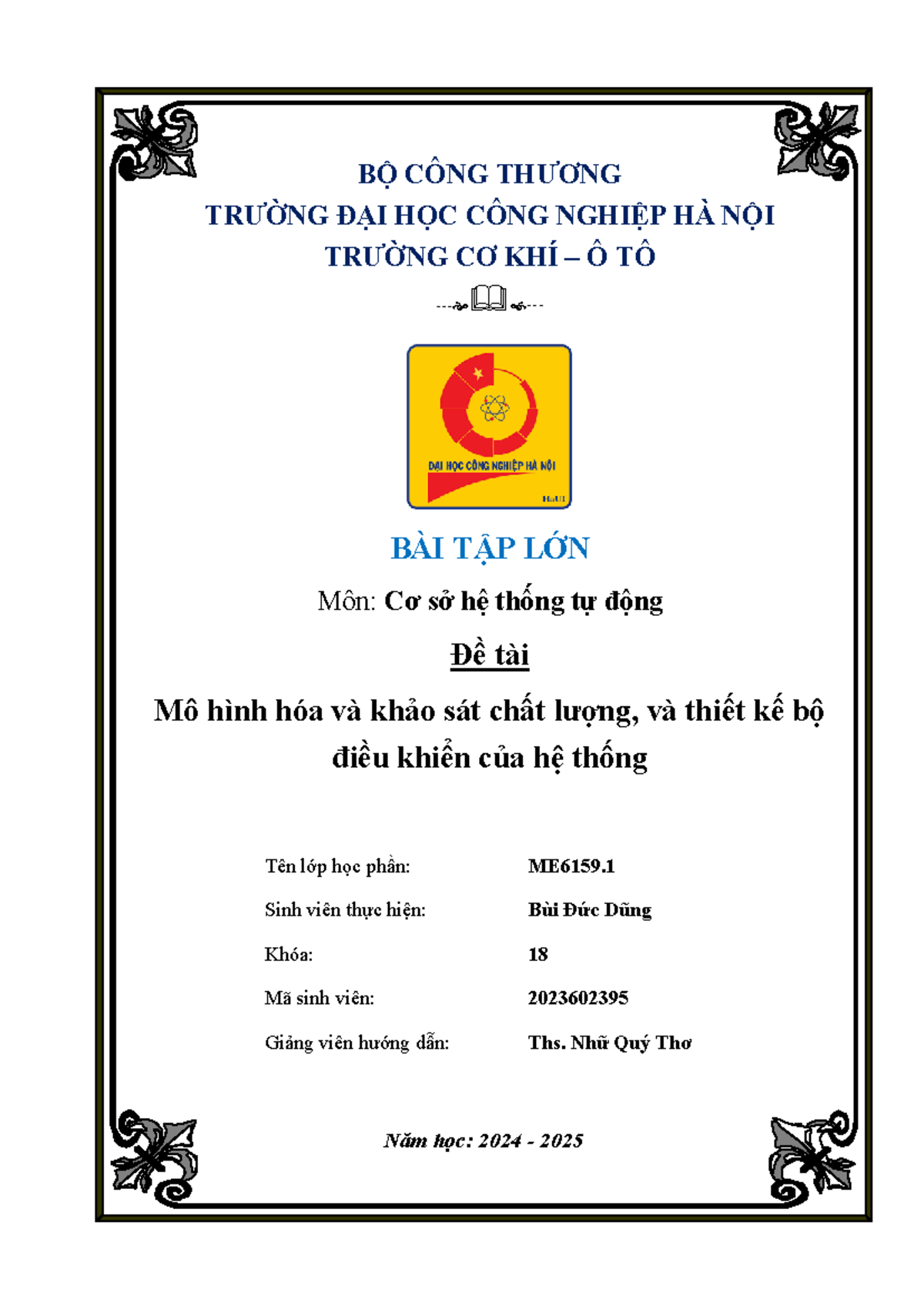 Nhom04 Bui Duc Dung 14-11-2024 - BỘ CÔNG THƯƠNG TRƯỜNG ĐẠI HỌC CÔNG ...