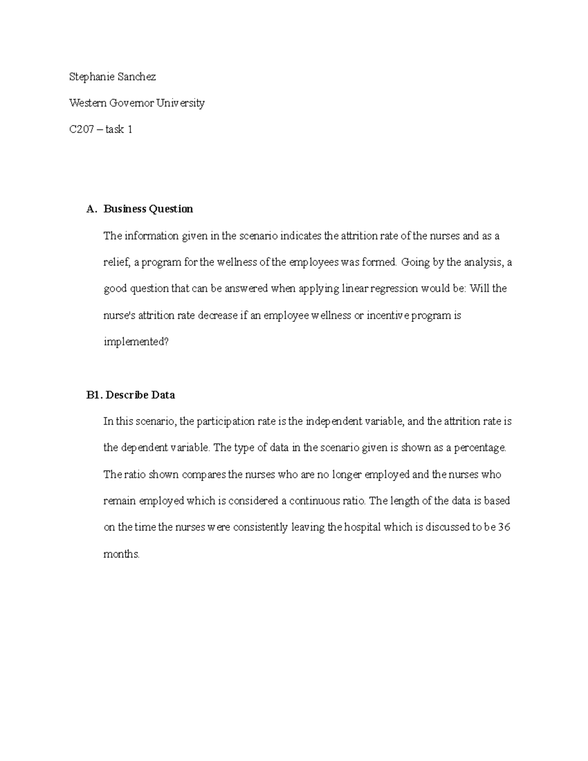 C207 task 1 - C207 Task 1 - Stephanie Sanchez Western Governor ...