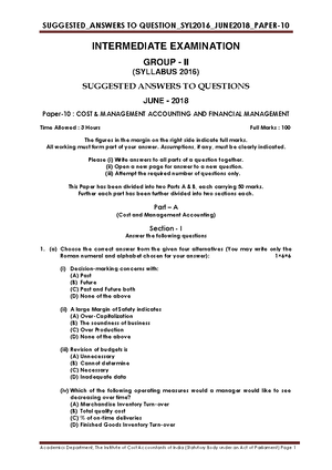 Inter DT - Question Book - Intermediate - Studocu
