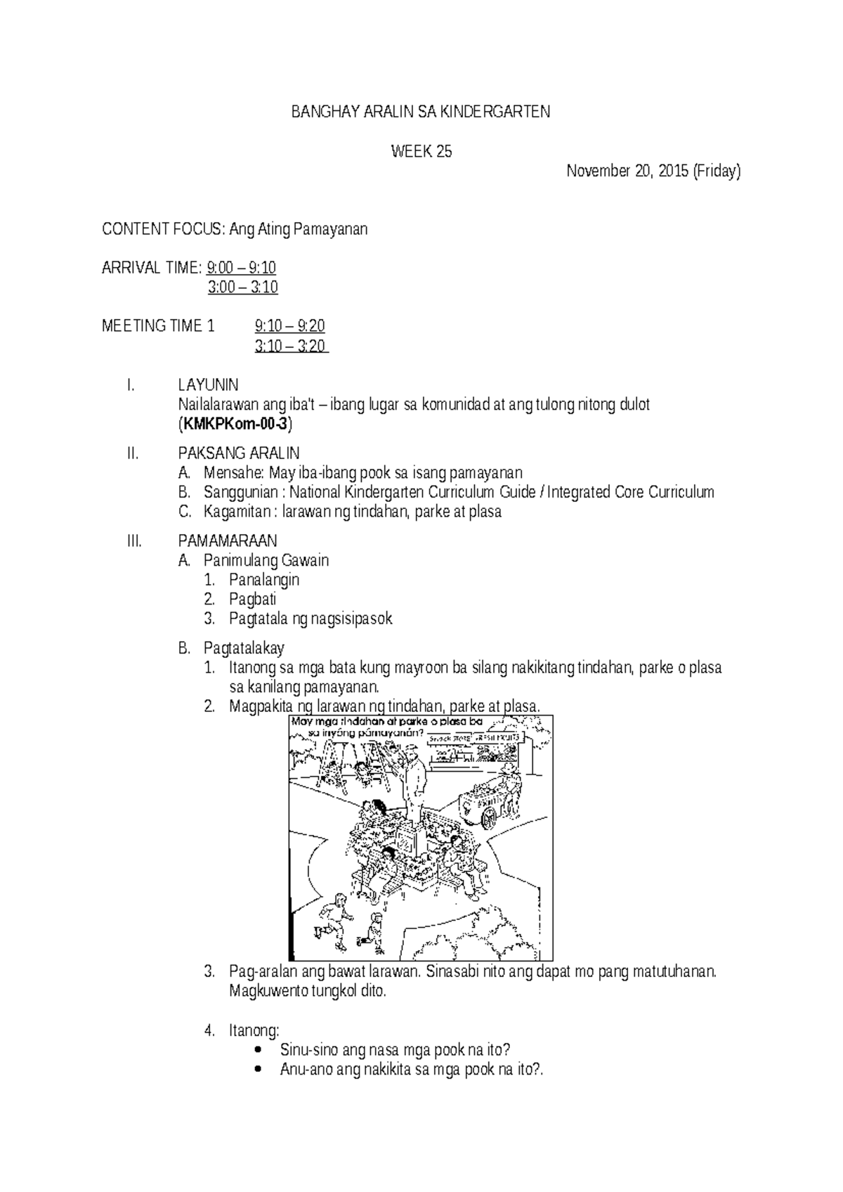 LP-WEEK 25 - Friday - BANGHAY ARALIN SA KINDERGARTEN WEEK 25 November ...