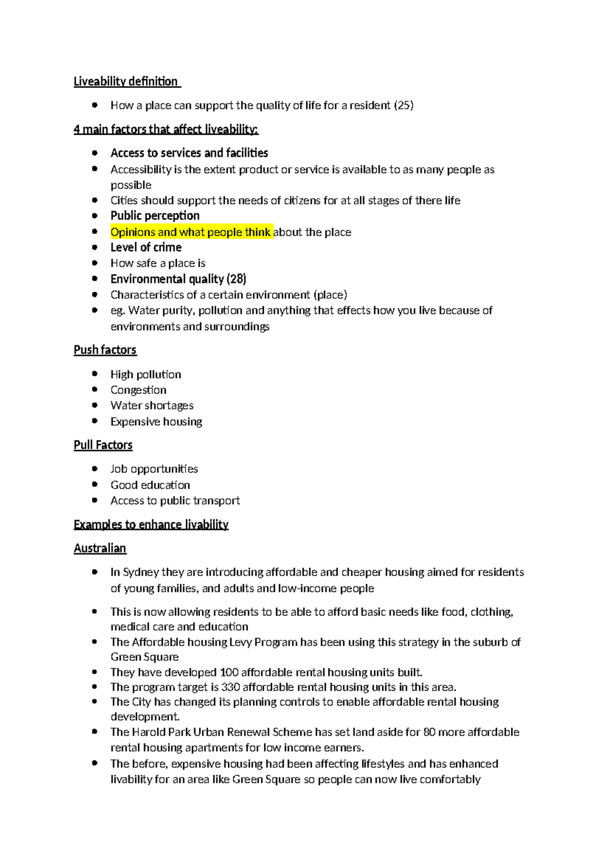 Livability definition - Liveability definition How a place can support ...