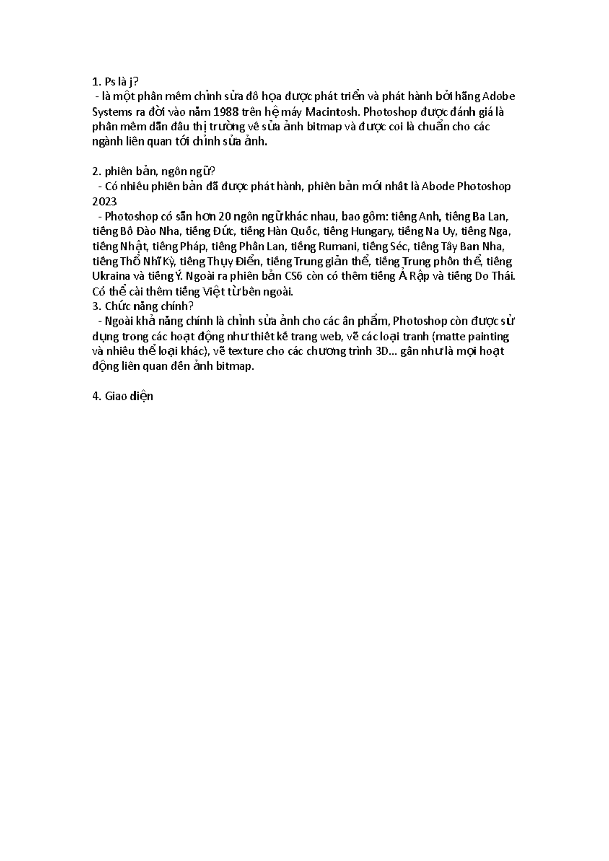 PP DHUD - Giới thiệu Photoshop - Ps là j? là m ột phầần mềầm ch nh s ỉ ửa đồầ h ọa đ ược phát ...