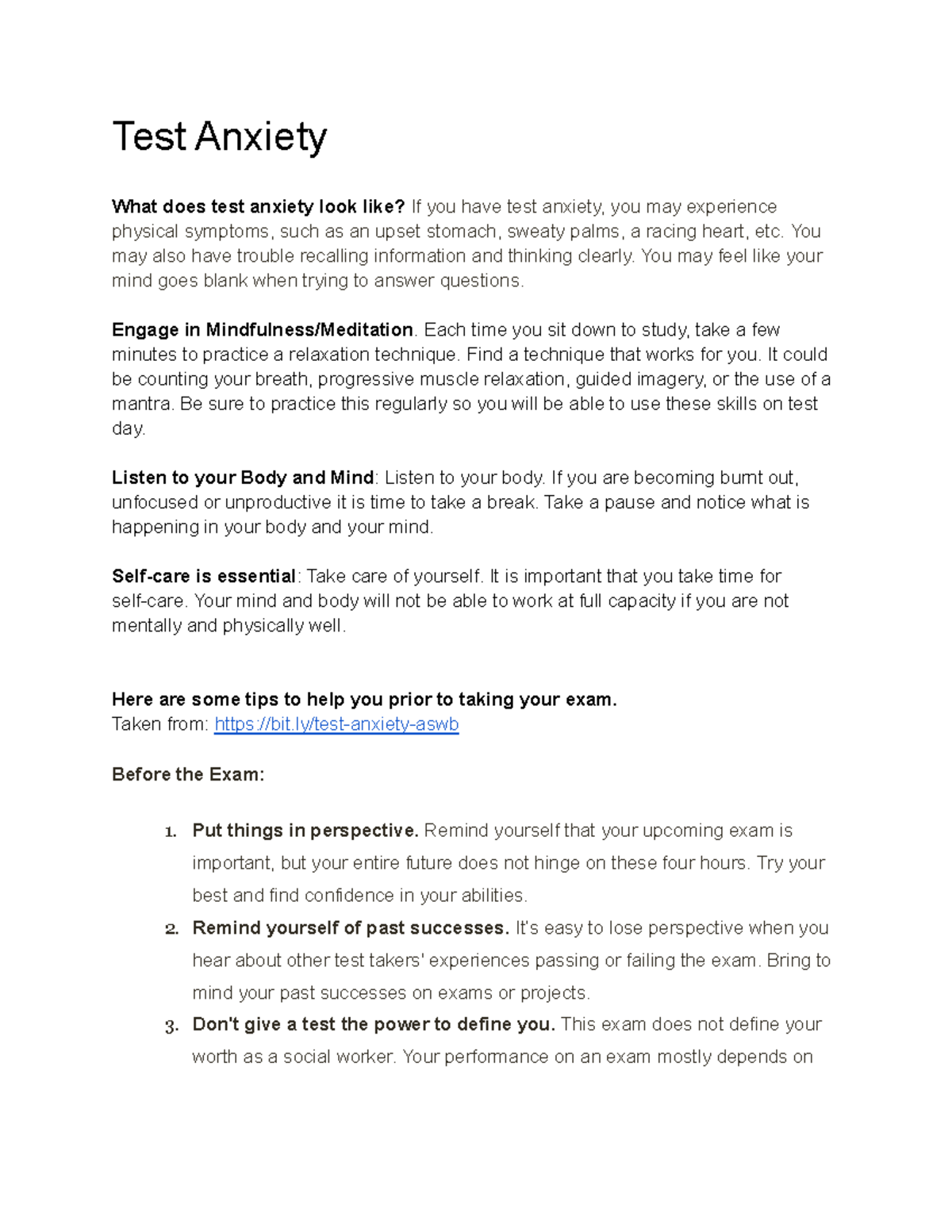 Test Anxiety-230121-110124 - Test Anxiety What does test anxiety look ...