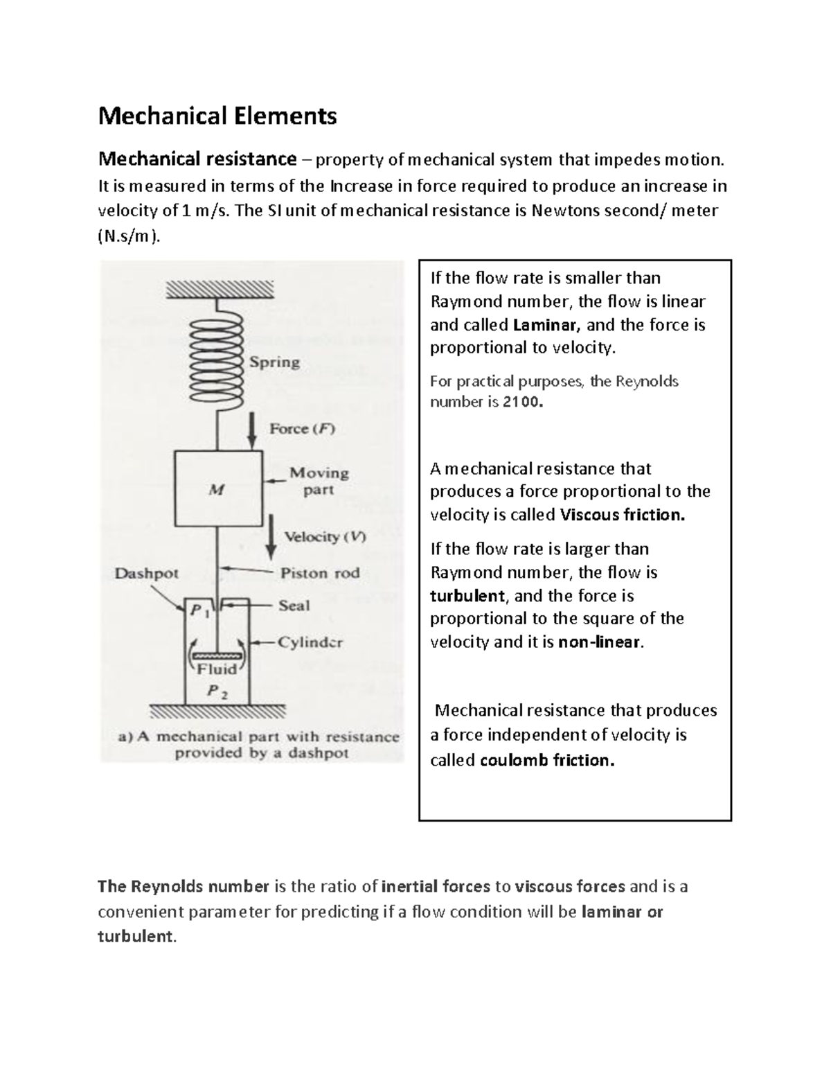 Week 5 pdf mechanicla elements - Mechanical Elements Mechanical ...