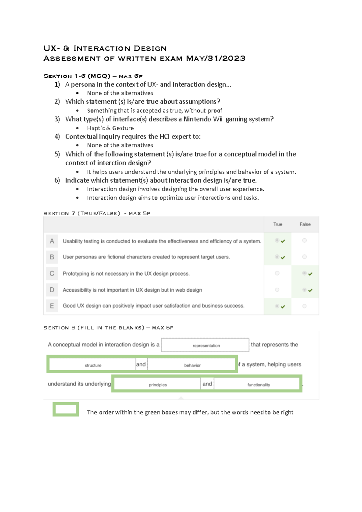 Rattningsmall UXIx D 20230531 - UX- & Interaction Design Assessment of ...