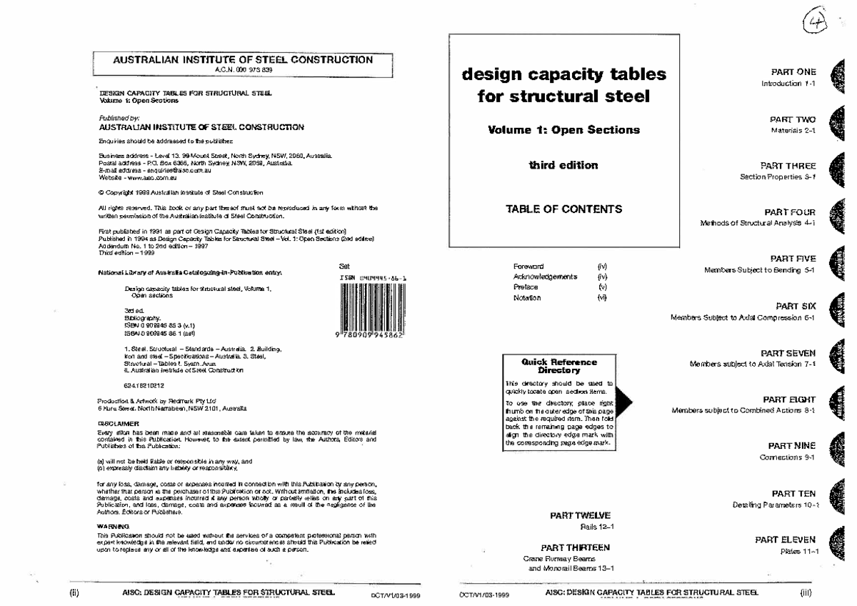 Design Capacity Tables Examples - (ii) AUSTRALIAN INSTITUTE OF STEEL ...