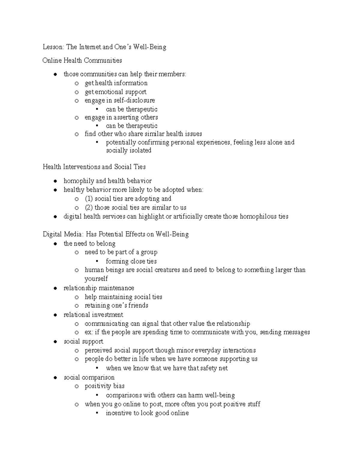 The Internet and One’s Well-Being - Lesson: The Internet and One’s Well ...