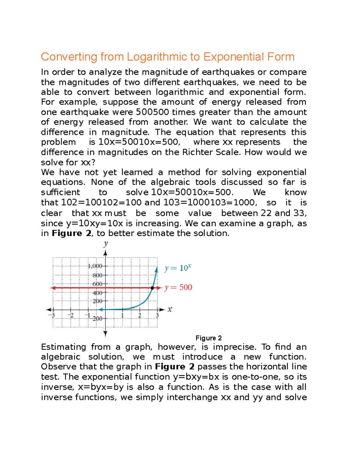 2-2 Reading and Participation Activities Logarithmic Functions ...