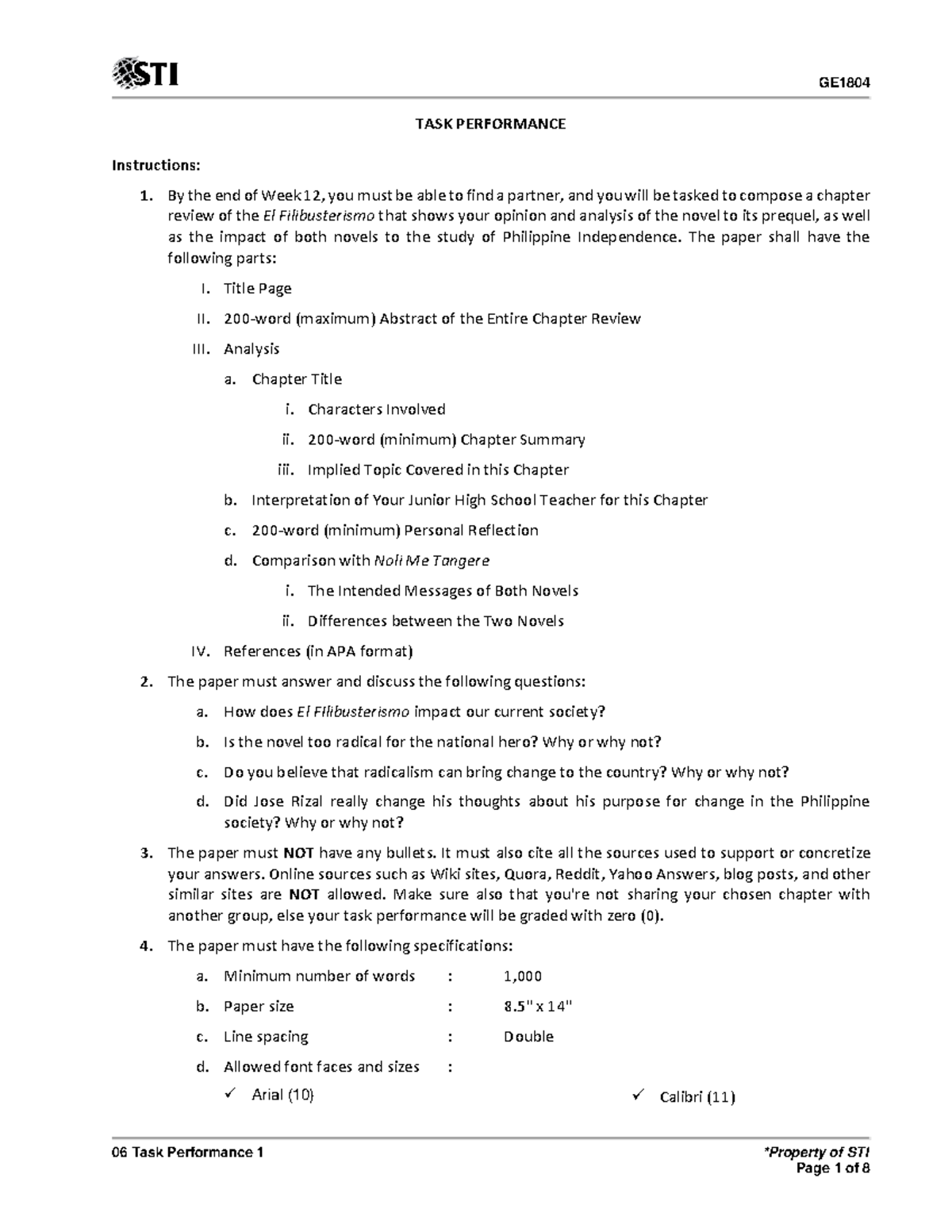 06 Task Performance 1ASDFASDF CXVA SDGASD - TASK PERFORMANCE ...