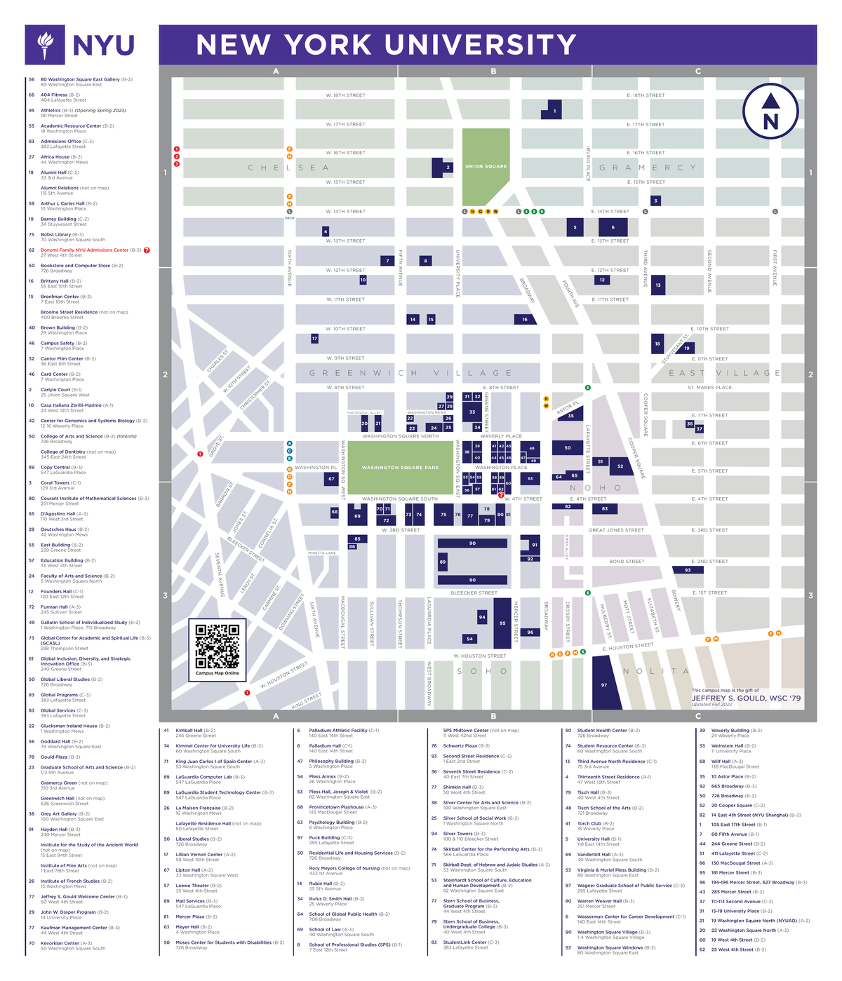 Nyu downloadable campus map - W. 16TH STREET W. 17TH STREET W. 18TH ...