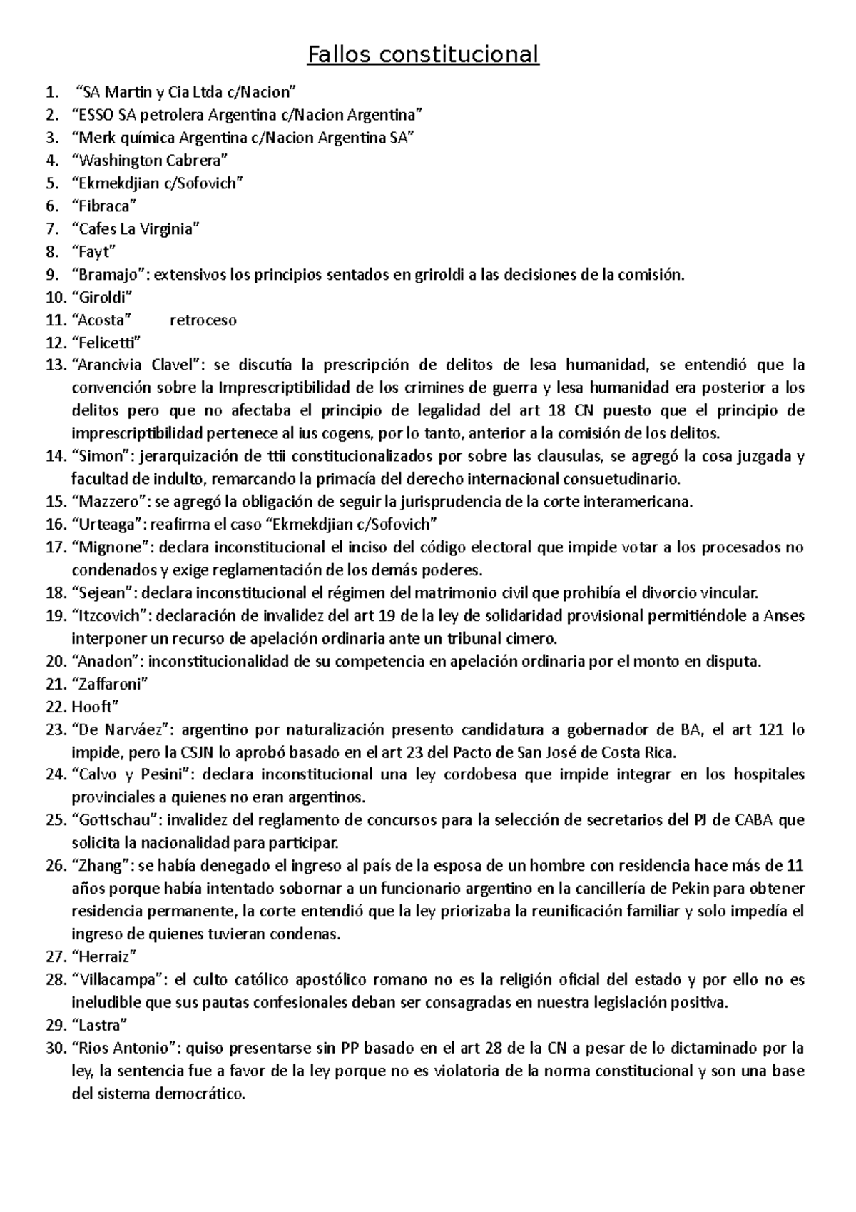 Fallos - constitucional - Fallos constitucional “SA Martin y Cia Ltda c/Nacion” “ESSO SA ...