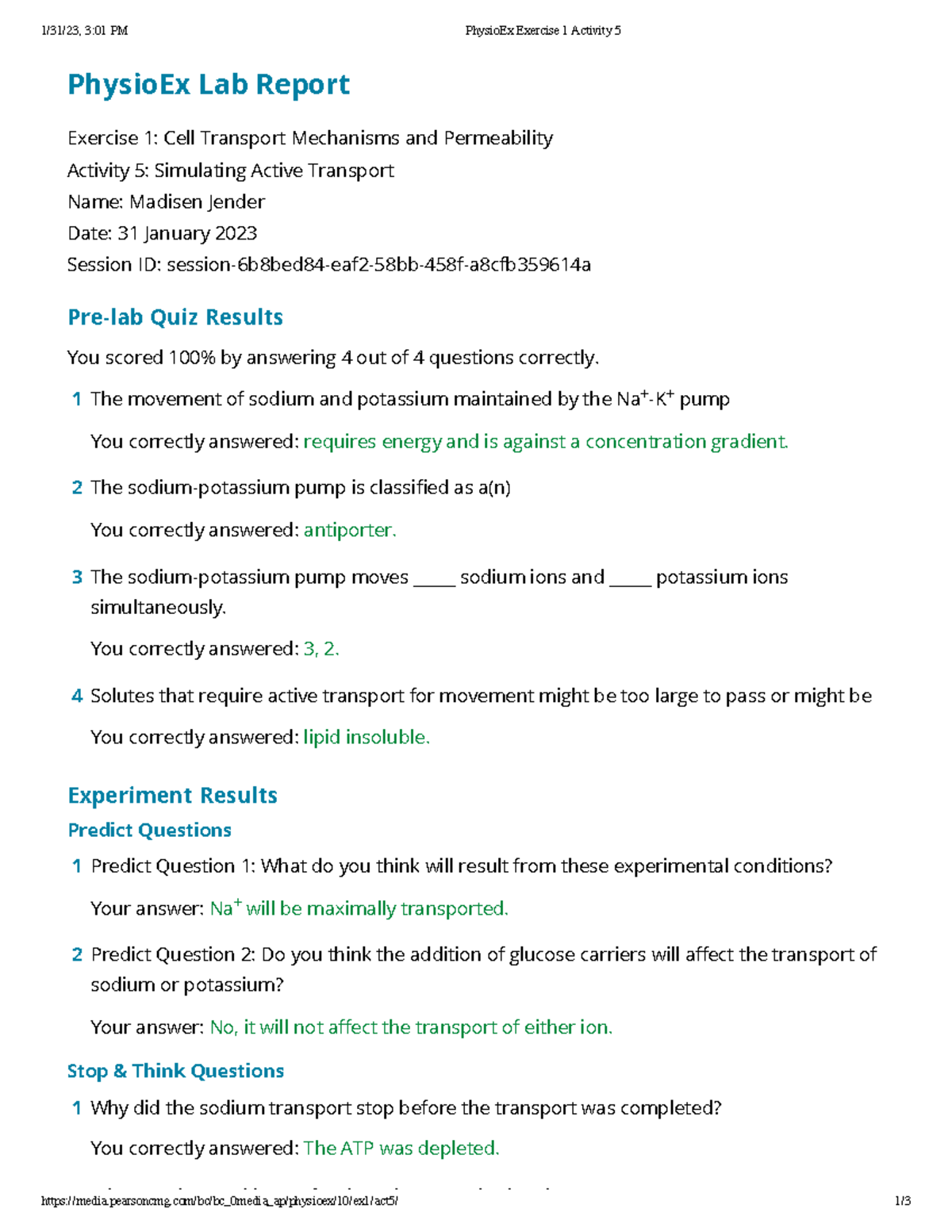 Physio Ex Exercise 1 Activity 5 Pearsoncmg Bc Bc 0media Ap Physioex