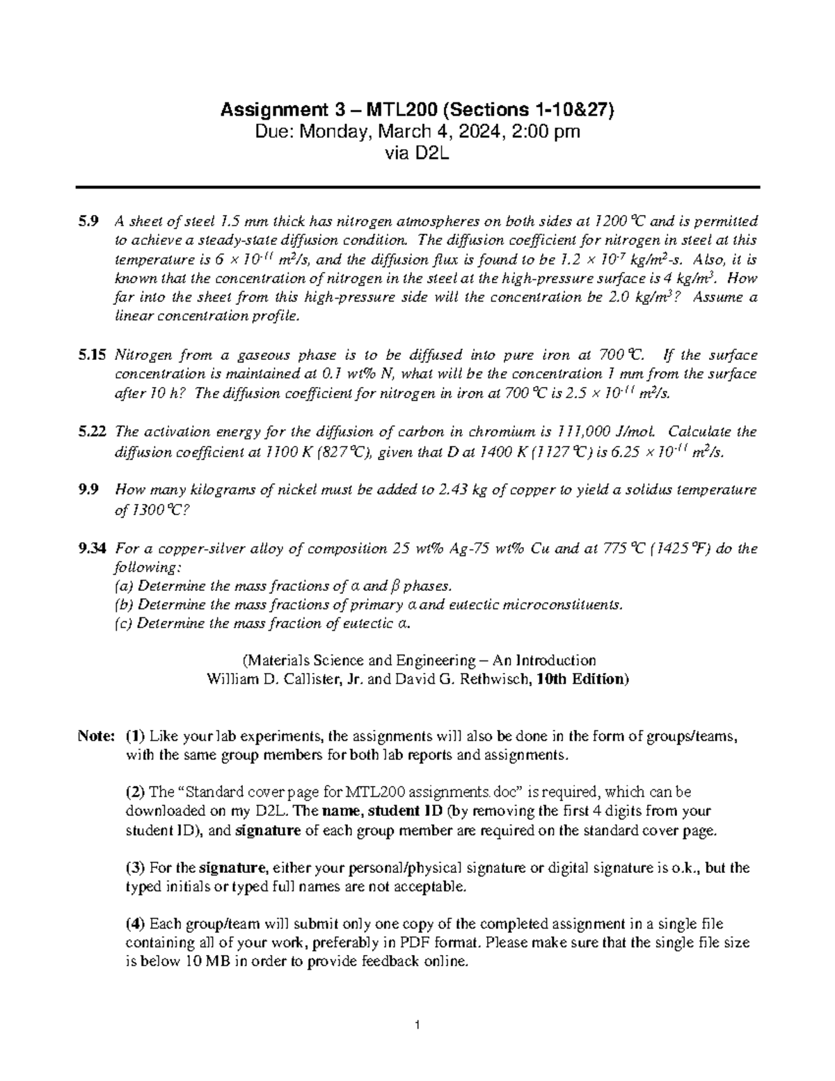 Assignment 3-MTL200(1-10&27)-Due on Mar4-2024 - 1 Assignment 3 – MTL ...