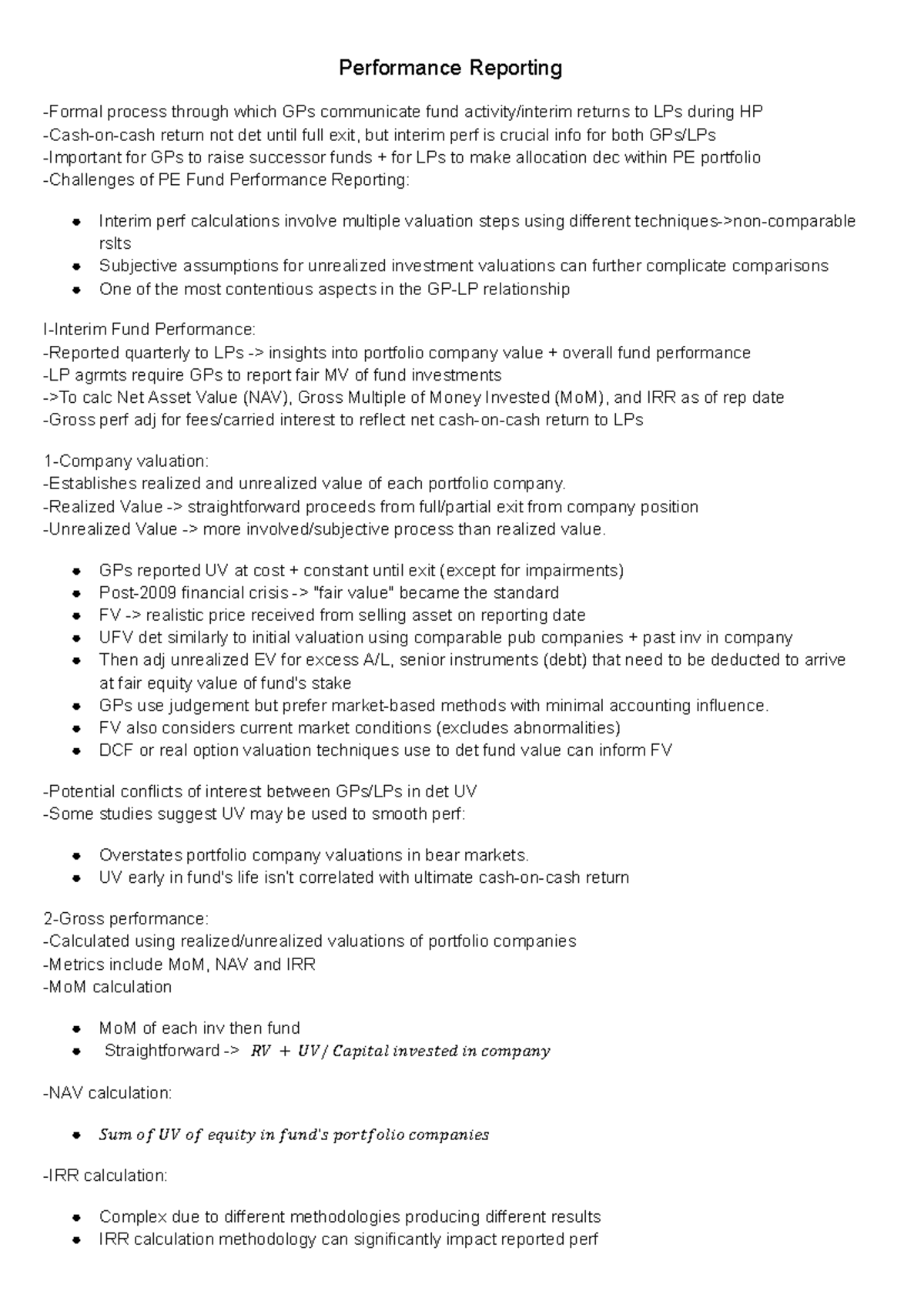 Performance Reporting - Performance Reporting -Formal process through ...