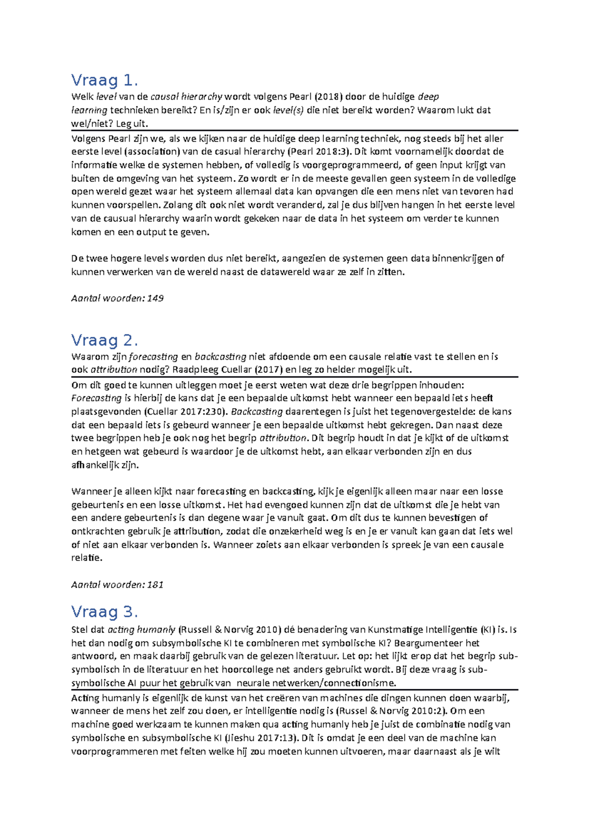 Huiswerk opdrachten les 2 - Inleiding Programmeren - UvA - Studeersnel