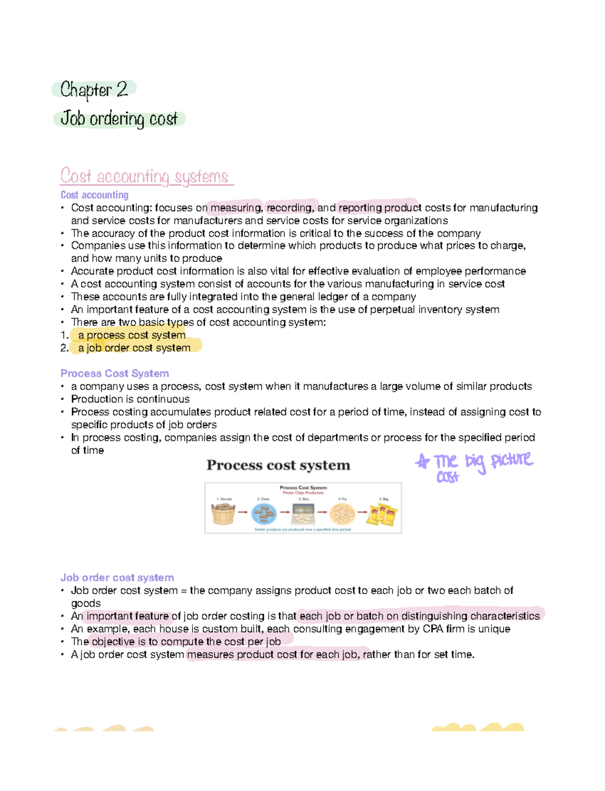 Chapter two Lecture - Chapter 2 Job ordering cost Cost accounting ...