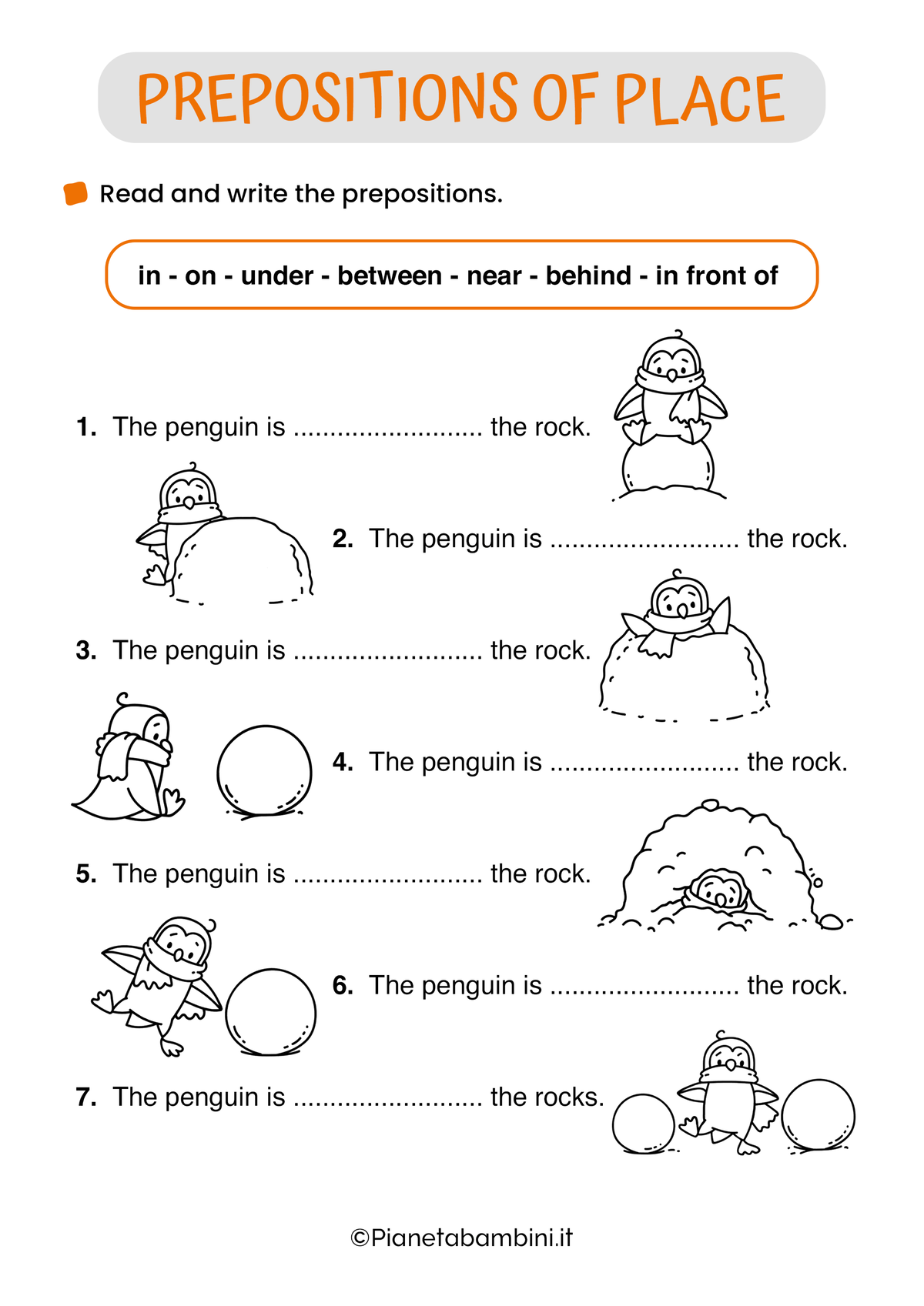 Schede Didattiche Preposizioni Luogo Inglese 3 - PREPOSITIONS OF PLACE ...