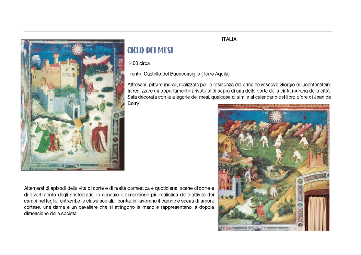 Gotico internazionale - italia - Storia dell'arte moderna I - Ciclo dei ...