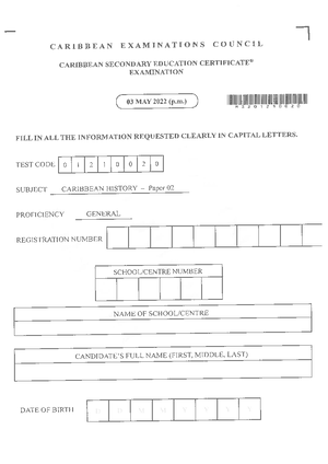 Cape History unit 2 Answer sheet-33275 - Cape History unit 2 Answer ...