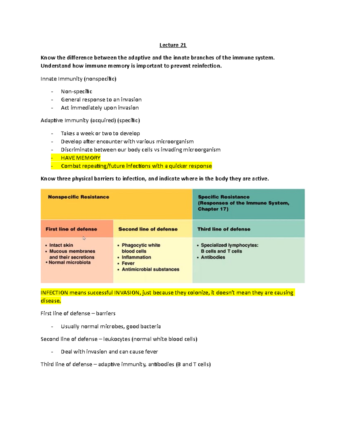 Midterm 3 - Review lecture 3 - Lecture 21 Know the difference between the adaptive and the ...