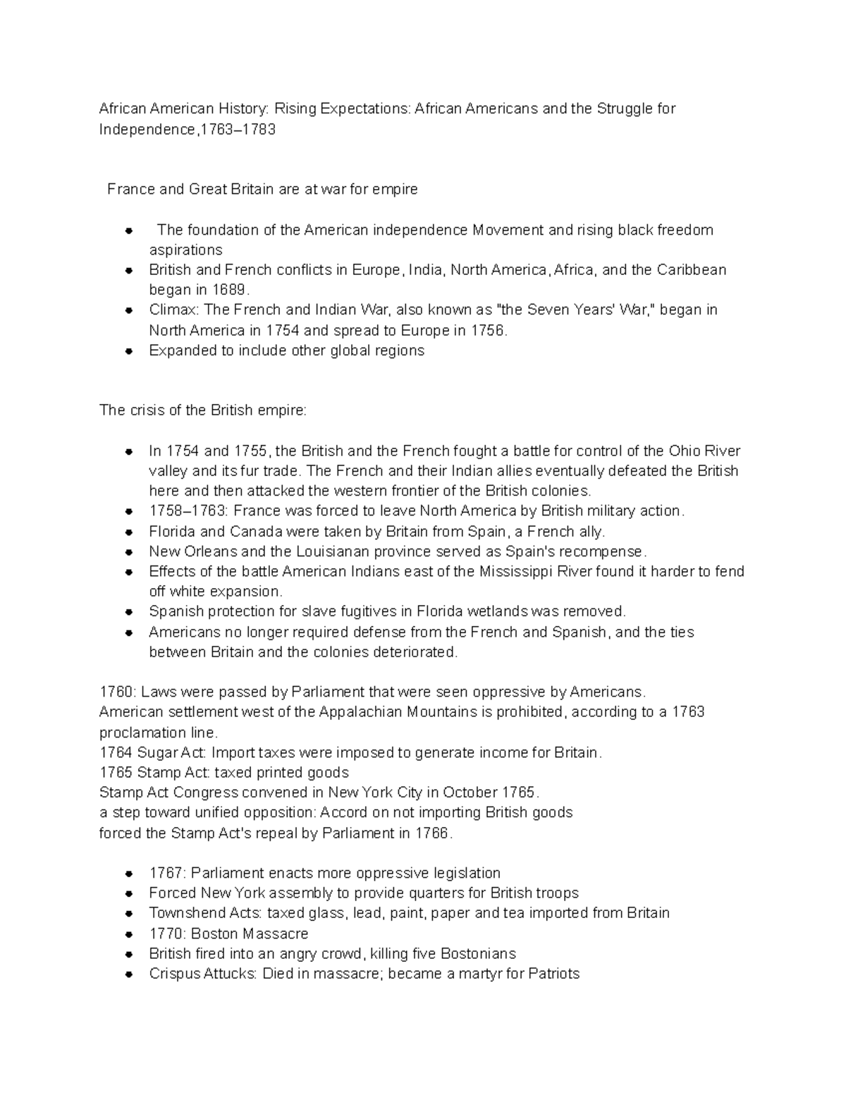 African American History- Rising Expectations- African Americans and ...