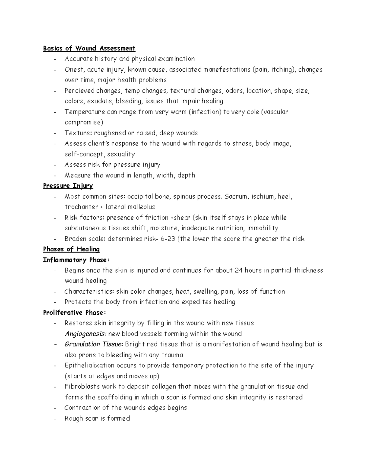 Wound care notes - Basics of Wound Assessment - Accurate history and ...