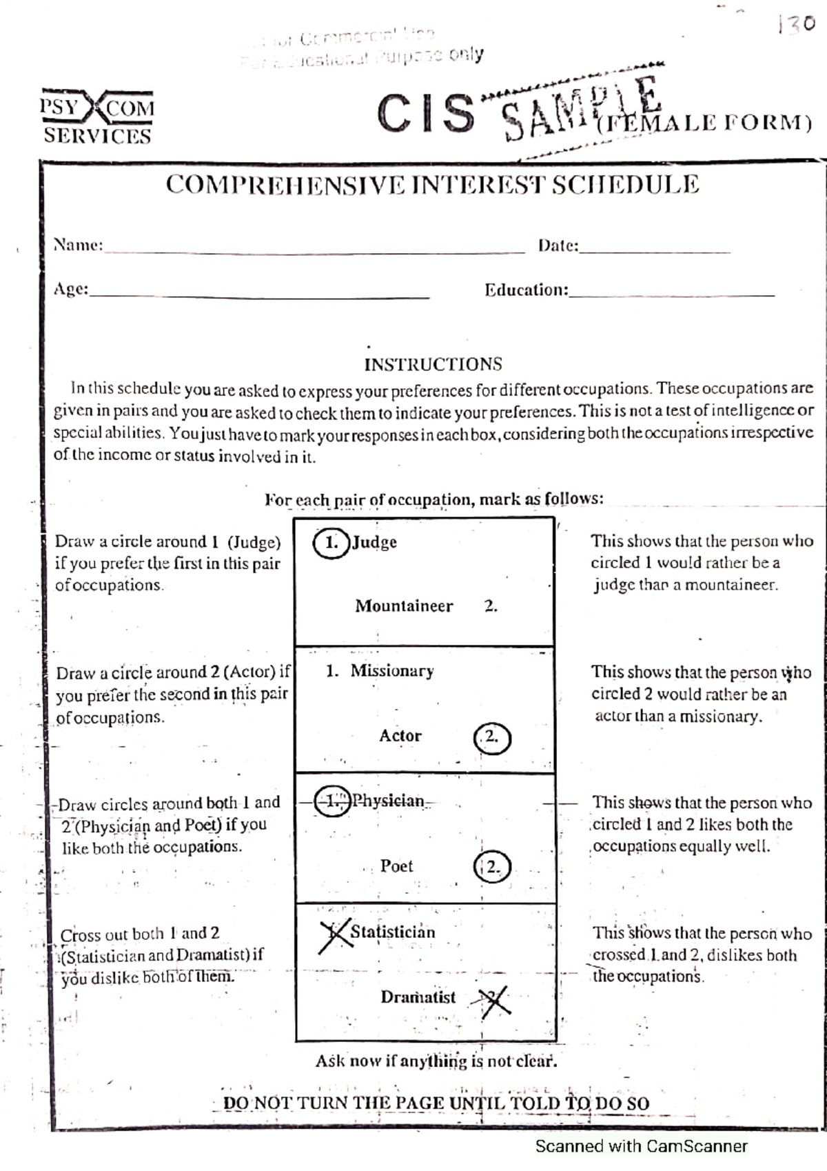 CIS - Test - Counseling Psychology - Studocu