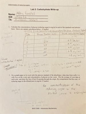 BIOC 2580 - Lab 1 - lab 1 - BIOC 2580 - Studocu