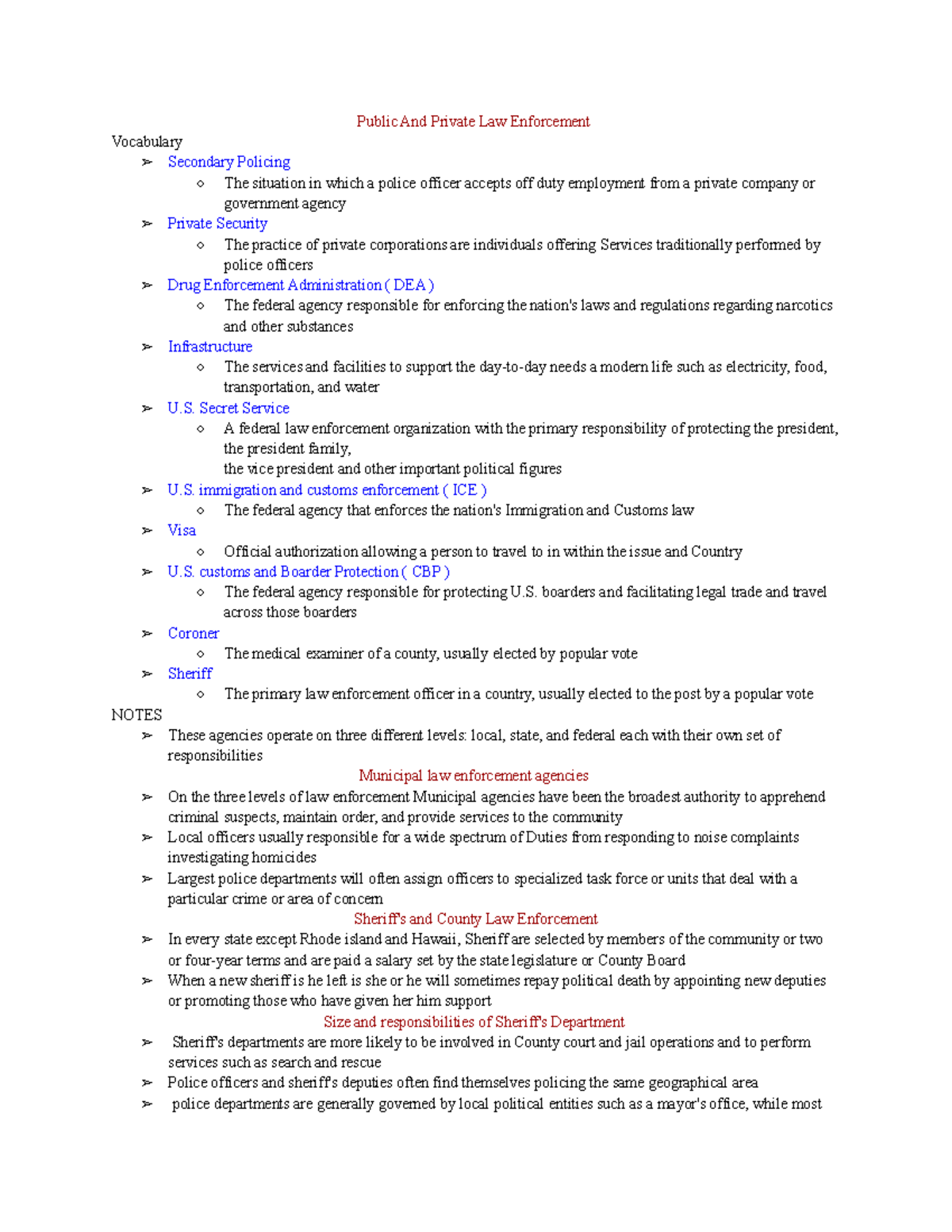 Public and Private Law enforcement chapter 4 - Public And Private Law ...