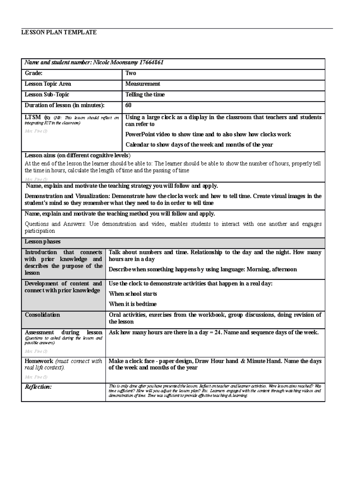 Nicole Moonsamy 17664861 CIC2601-23-Y Lesson Plan - LESSON PLAN ...
