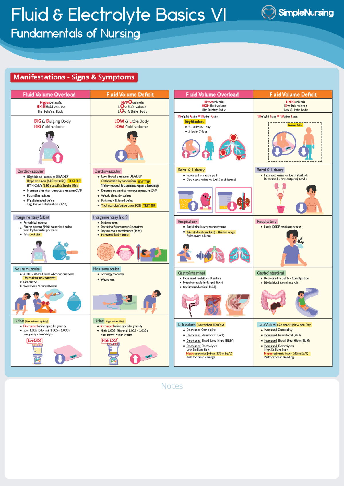 6 - Signs & Symptoms FVO vs. FVD - Fluid & Electrolyte Basics VI Fundamentals of Nursing - Studocu