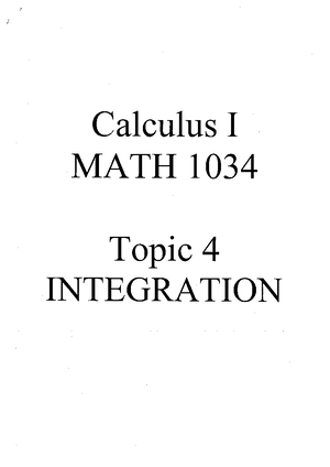 Topic 1 Limits - calculus 1 - Studocu