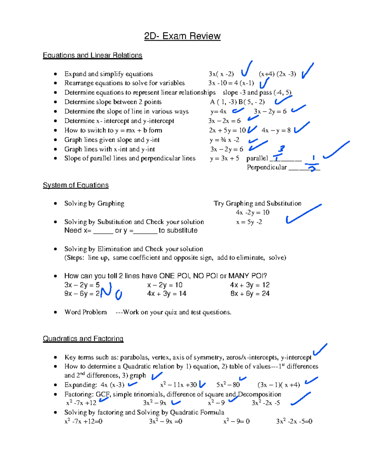 2D exam review outline - yippieeeeeeeeeeeeeeeeeeeee - 2D- Exam Review ...