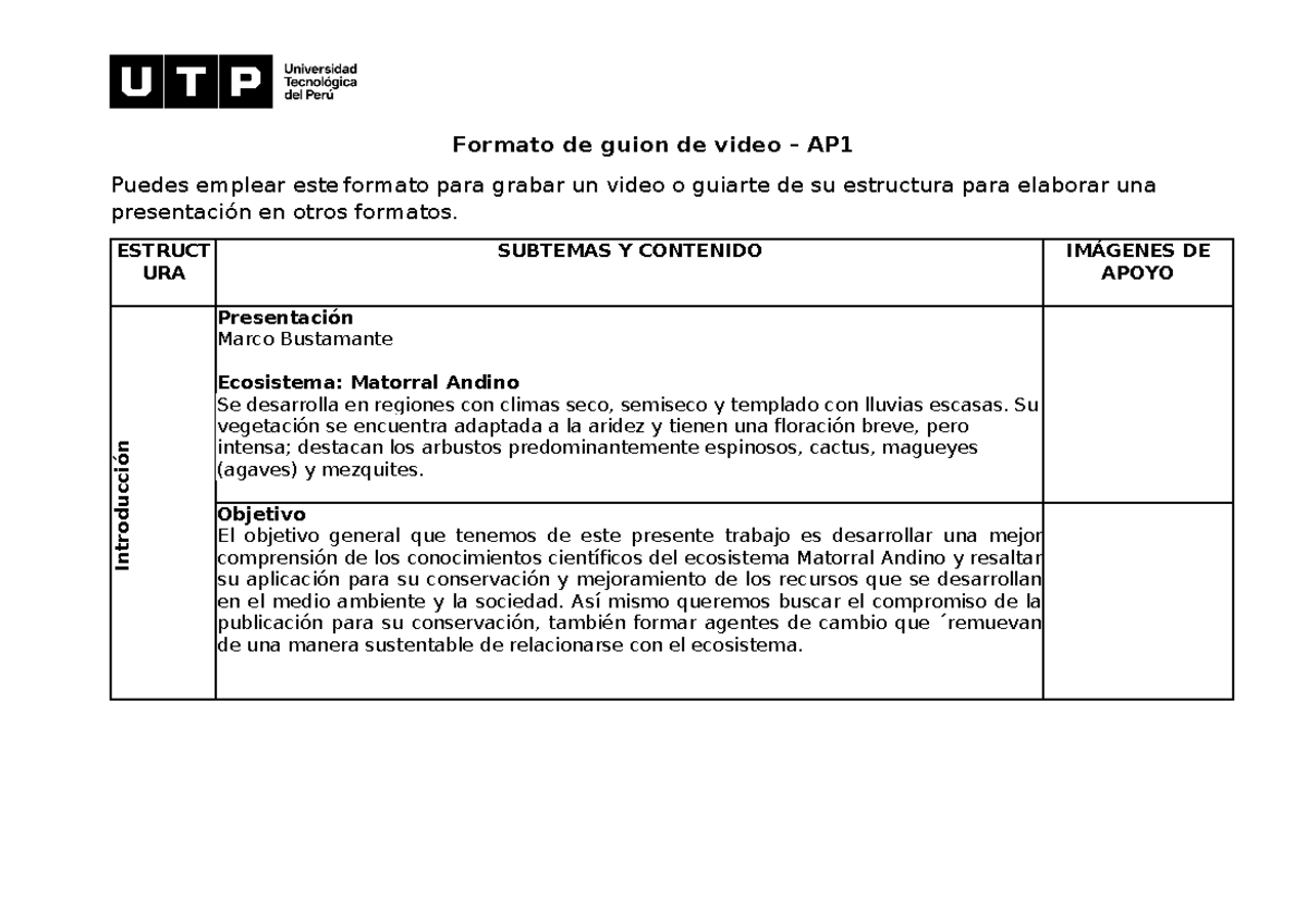 Semana+05+-+Word+-+Formato+de+guion+de+video+AP1 d Pmjowz - Formato de ...
