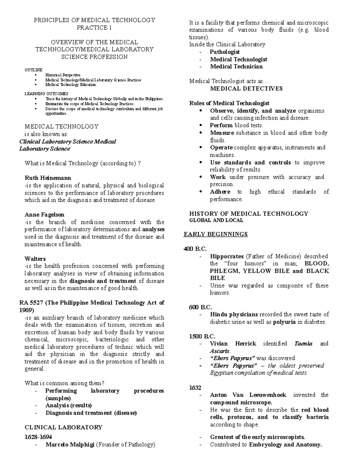 Principles of medical technology practice 1docx - PRINCIPLES OF MEDICAL ...