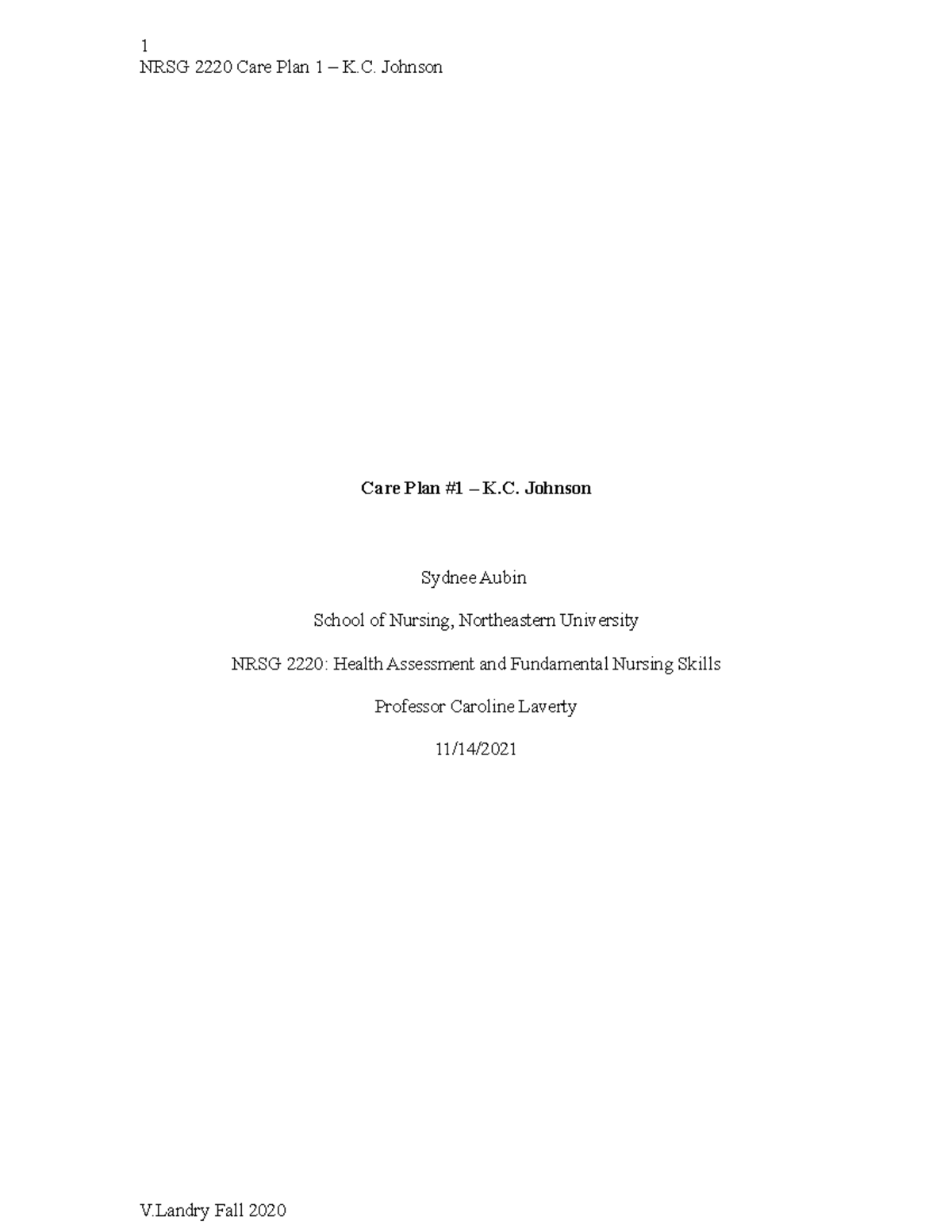 NRSG 2220 Health Assessment Concept Map #1 - NRSG 2220 - NU - Studocu