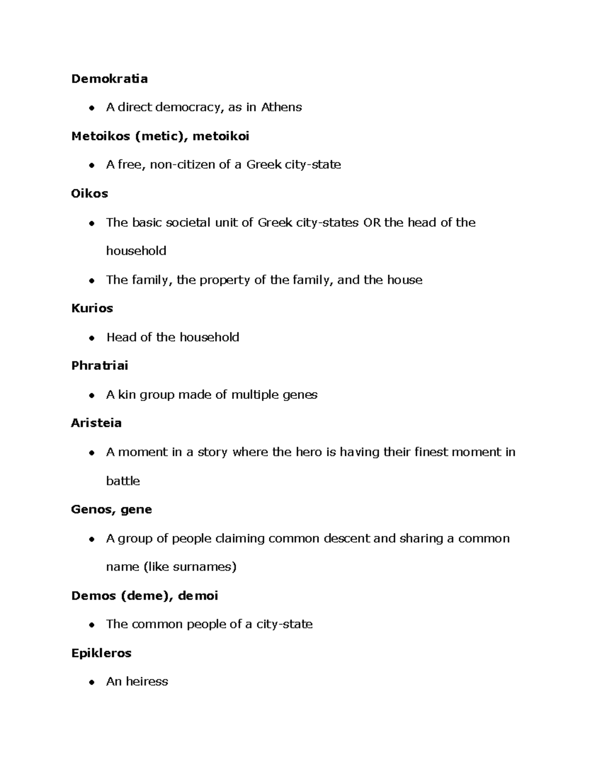 Chapter 5 Study Guide - Demokratia A direct democracy, as in Athens ...
