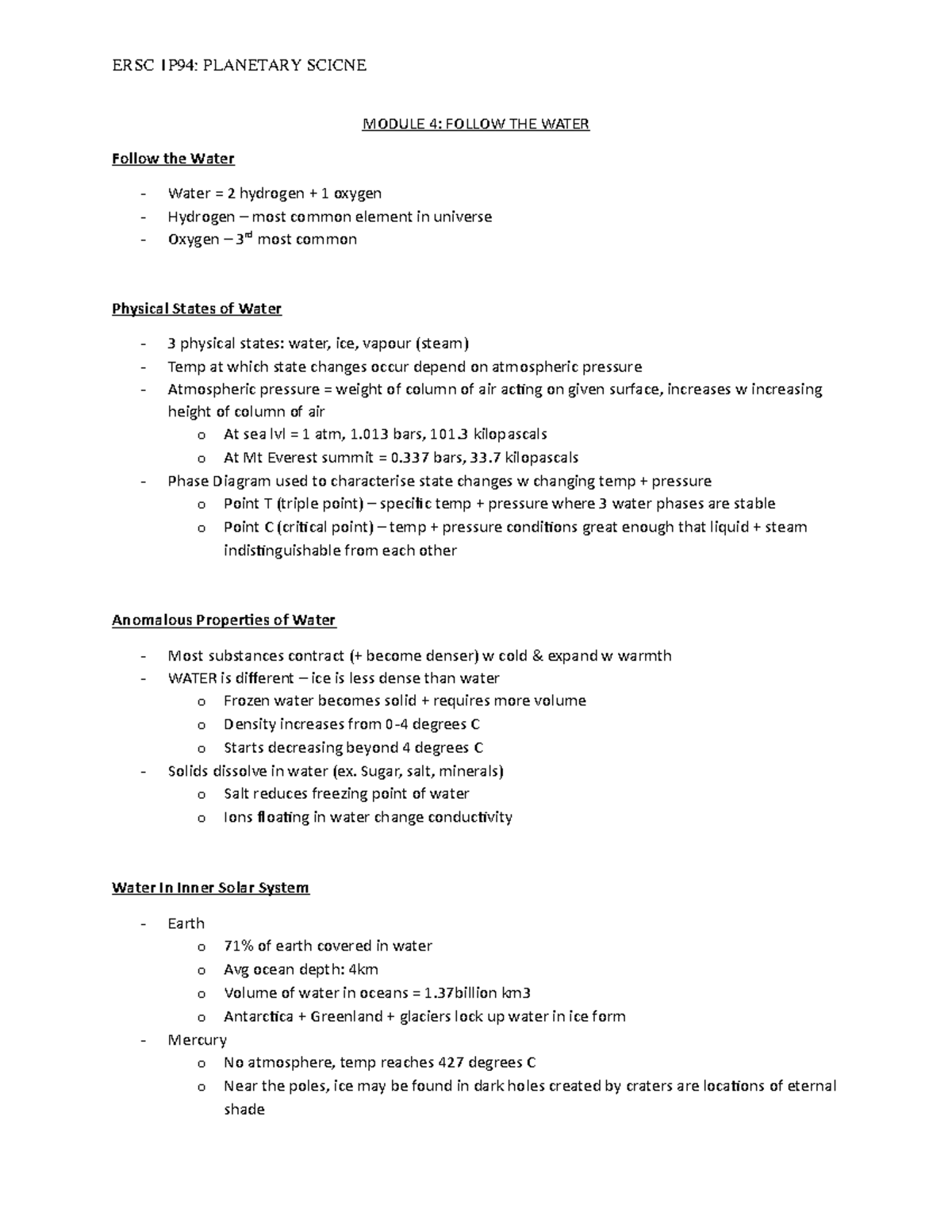 Module 4 Follow THE Water - MODULE 4: FOLLOW THE WATER Follow the Water ...