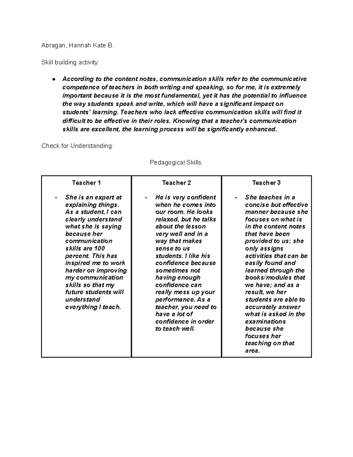 EDU 536 Module 14 - Abragan, Hannah Kate B. Skill building activity ...