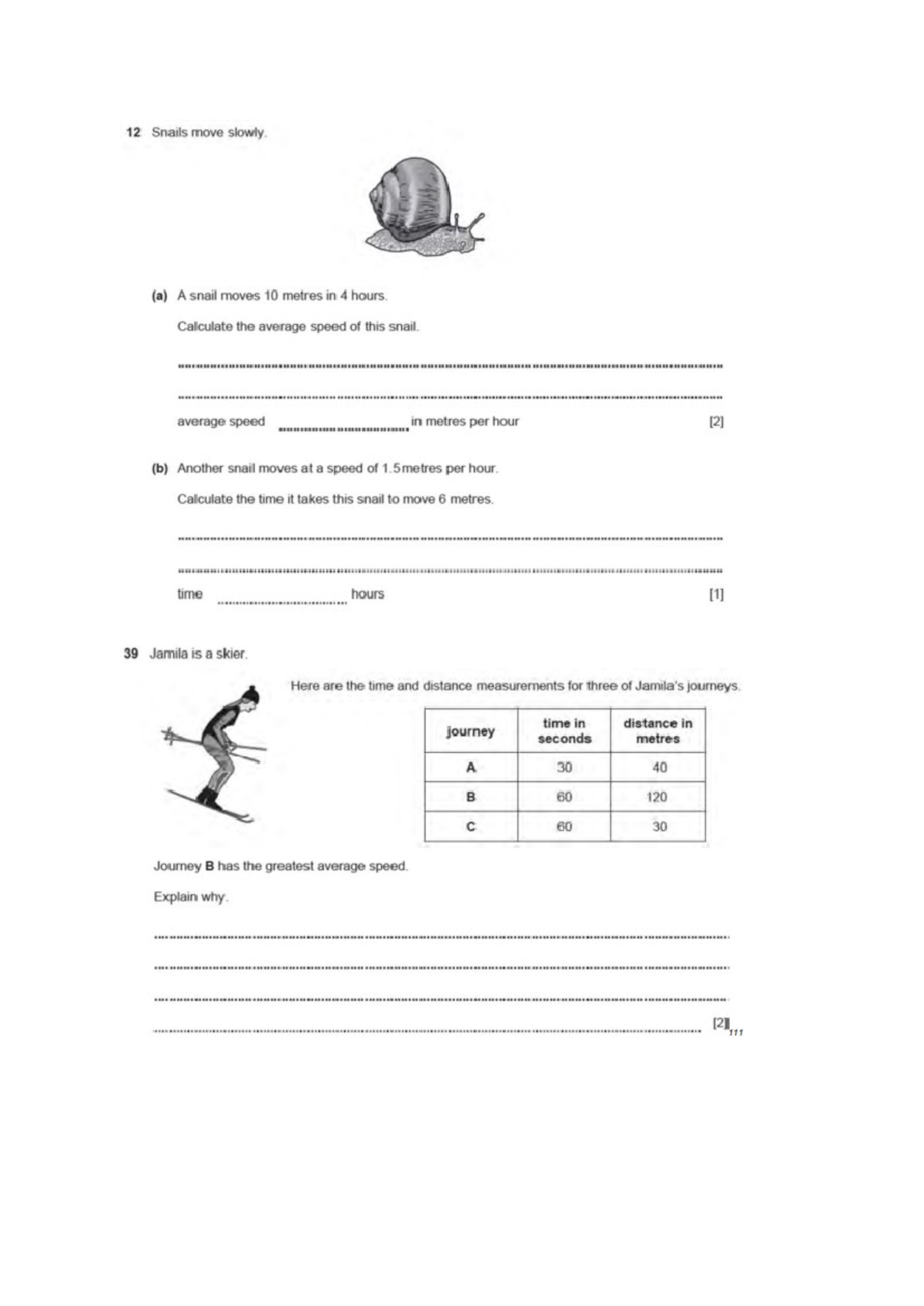 Speed Distance Time - Summary CIMP Computer Science - 12 Snails move ...