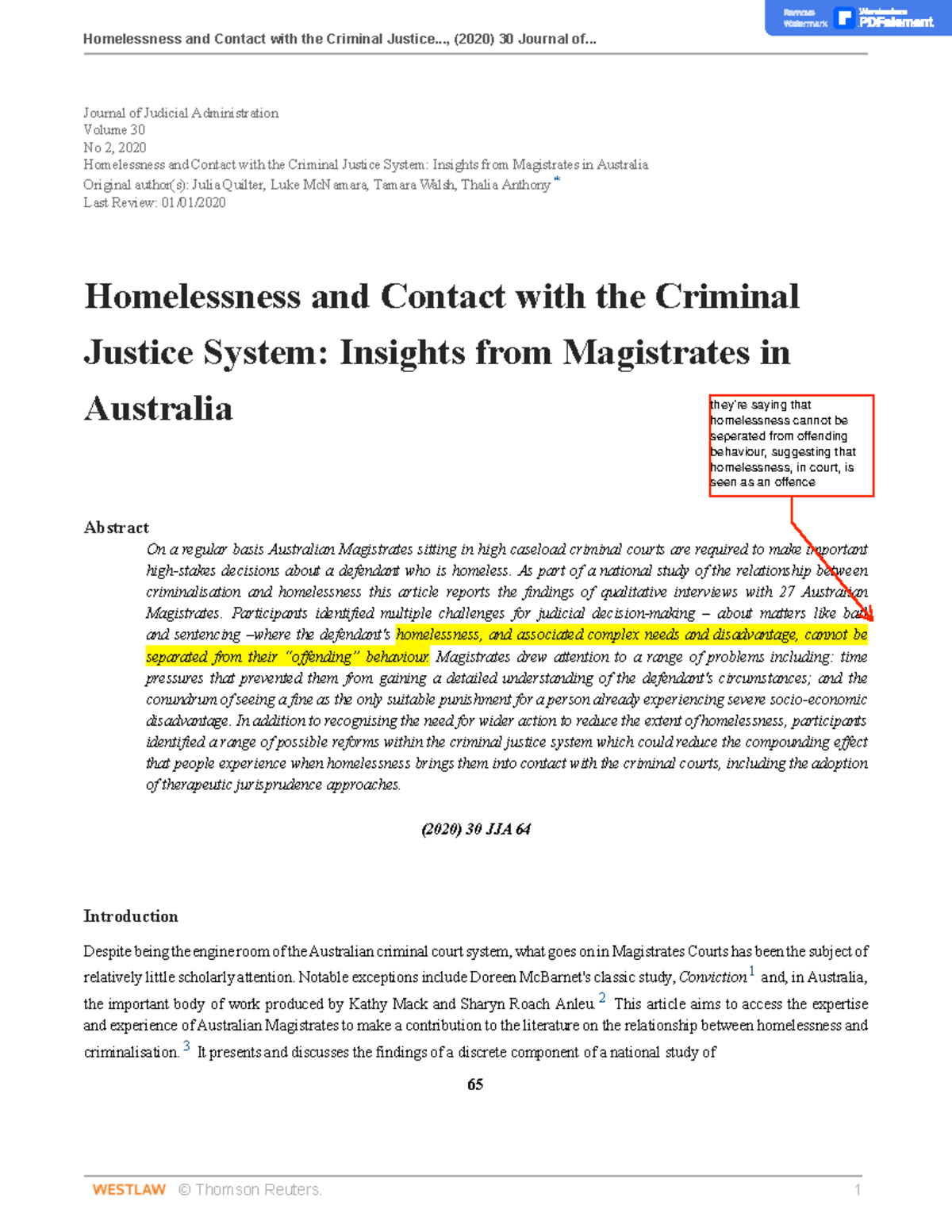 Homelessness and Contact with the Criminal Justice System Insights from ...