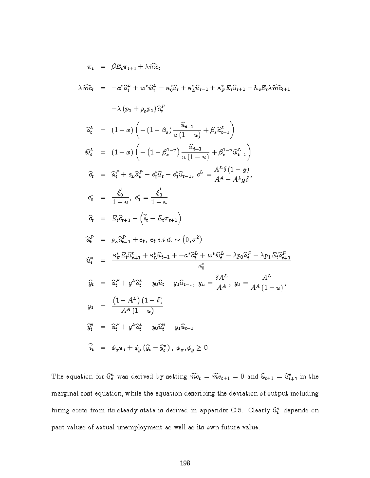 Medium RUN Swings IN Unemployment 2 - t = Et t+1 + mcct mcct = a baLt ...